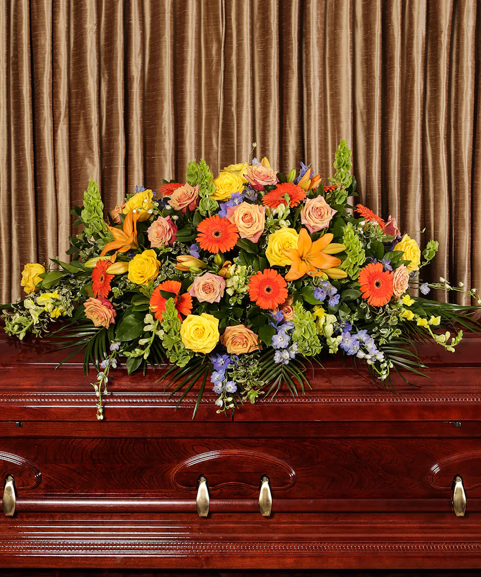 Glowing Tribute Casket Spray- Same-day delivery Danvers (MA) Currans ...